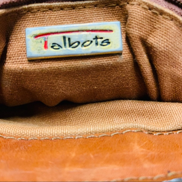 Talbots | Bags | Talbots Woven Brown Leather Bag | Poshmark